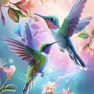 Hummingbird Diamond Painting Kits for Adults DIY Birds Diamond Art Kits ...