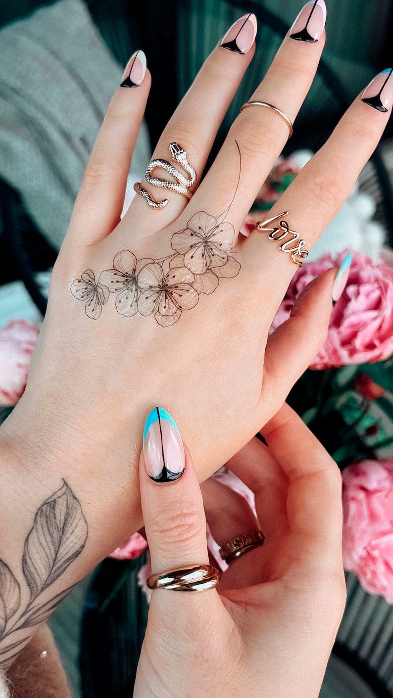 Temporary Tattoos Birth Flowers Januaryjune Snowdrop Primrose - Etsy