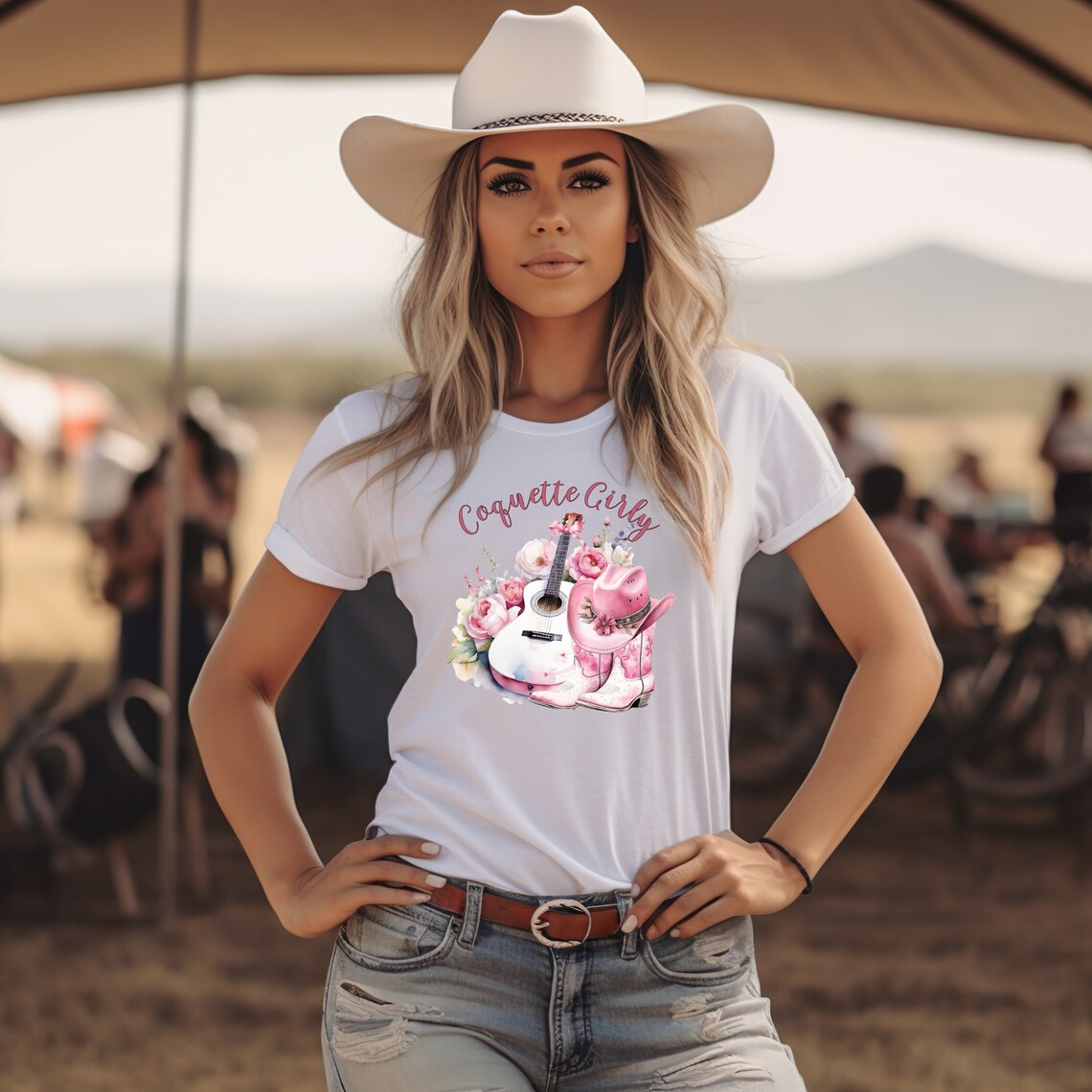 Coquette Girly PNG, Girl Country Png, Coquette Guitar Png, Pink Ribbon ...