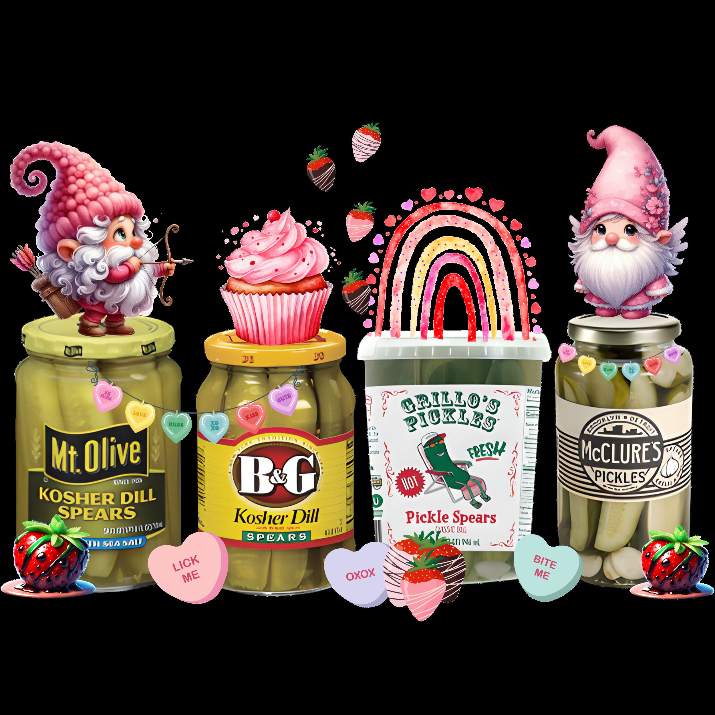 Vintage Pickles PNG, Valentines Pickles PNG, Cupid Gnome Png, Pickle ...