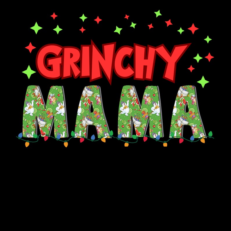 Grinchy Mama PNG SVG PDF Instant Digital Download - Etsy