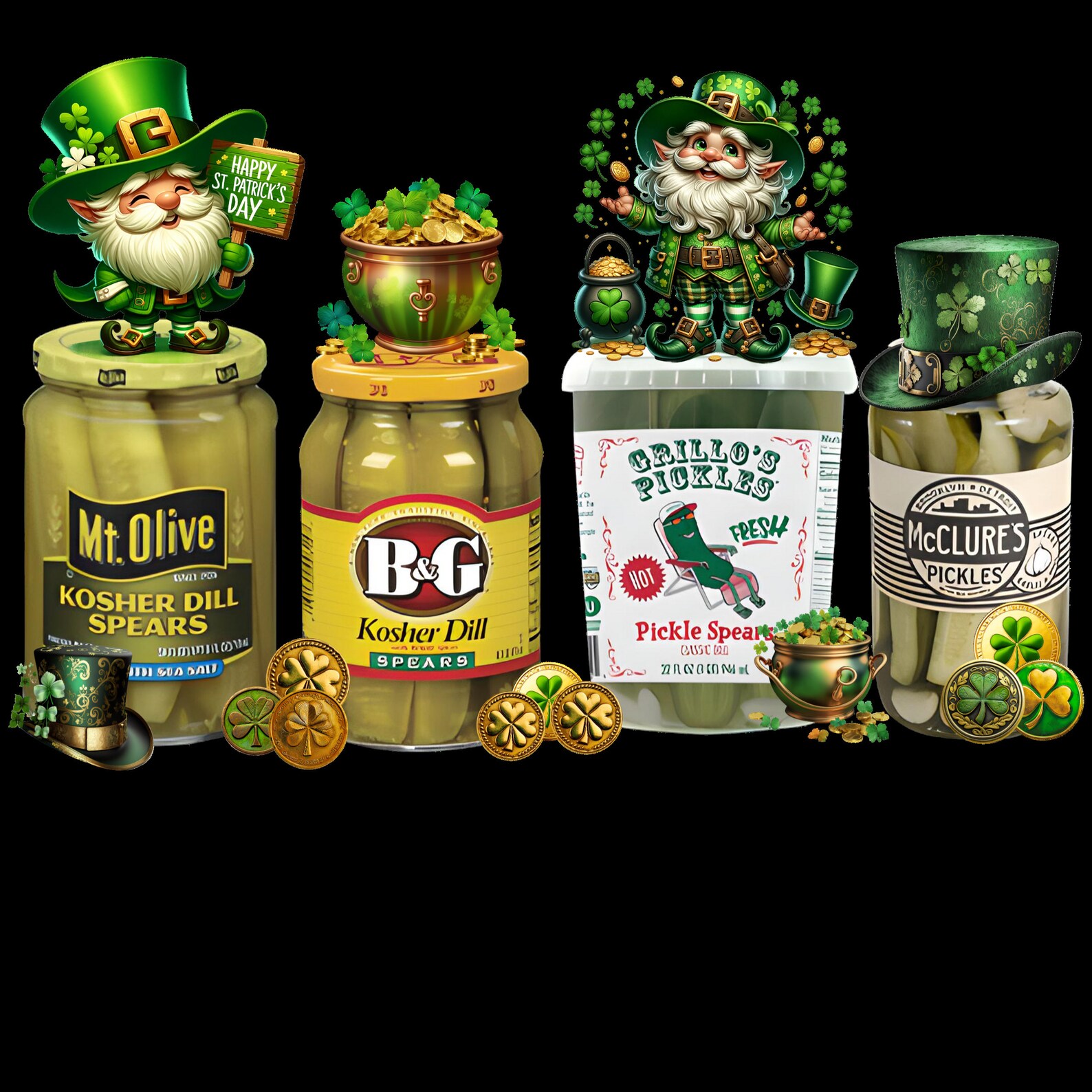 Vintage Pickles PNG, St Patrick's Pickles PNG, Canning Season Png ...