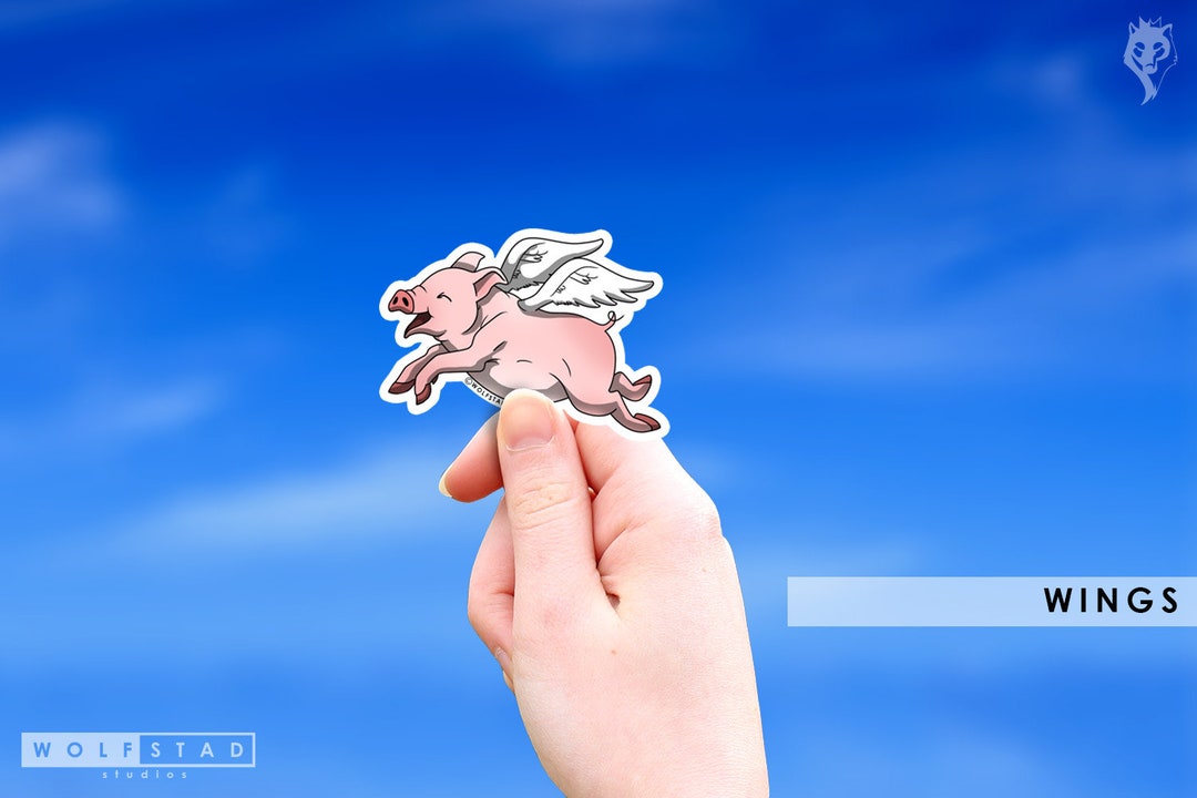 Flying Pig Stickers - "when Pigs Fly" Handmade Vinyl Sticker Collection ...