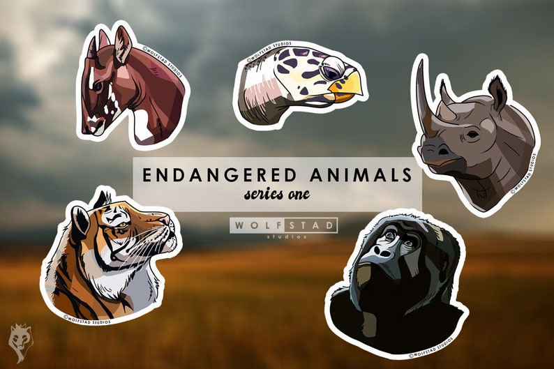 ENDANGERED Animals - Series One - Sticker Collection -- Vinyl Stickers ...
