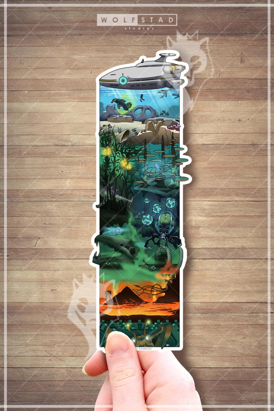 Subnautica Biomes Sticker - Video Games Landscape -- Extra Long Sticker ...