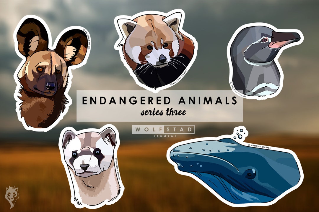 ENDANGERED Animals - Series Three - Sticker Collection -- Vinyl ...