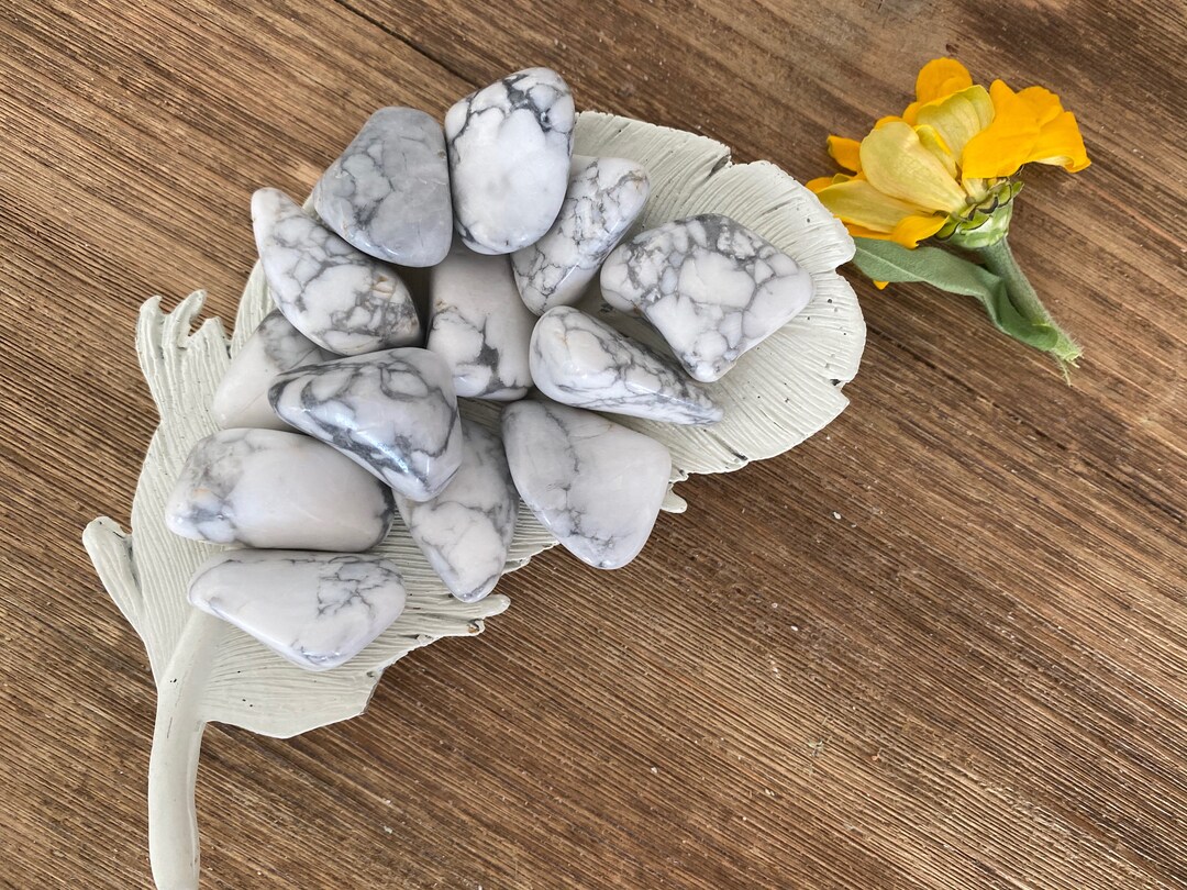 Tumbled Howlite Crystals - Etsy