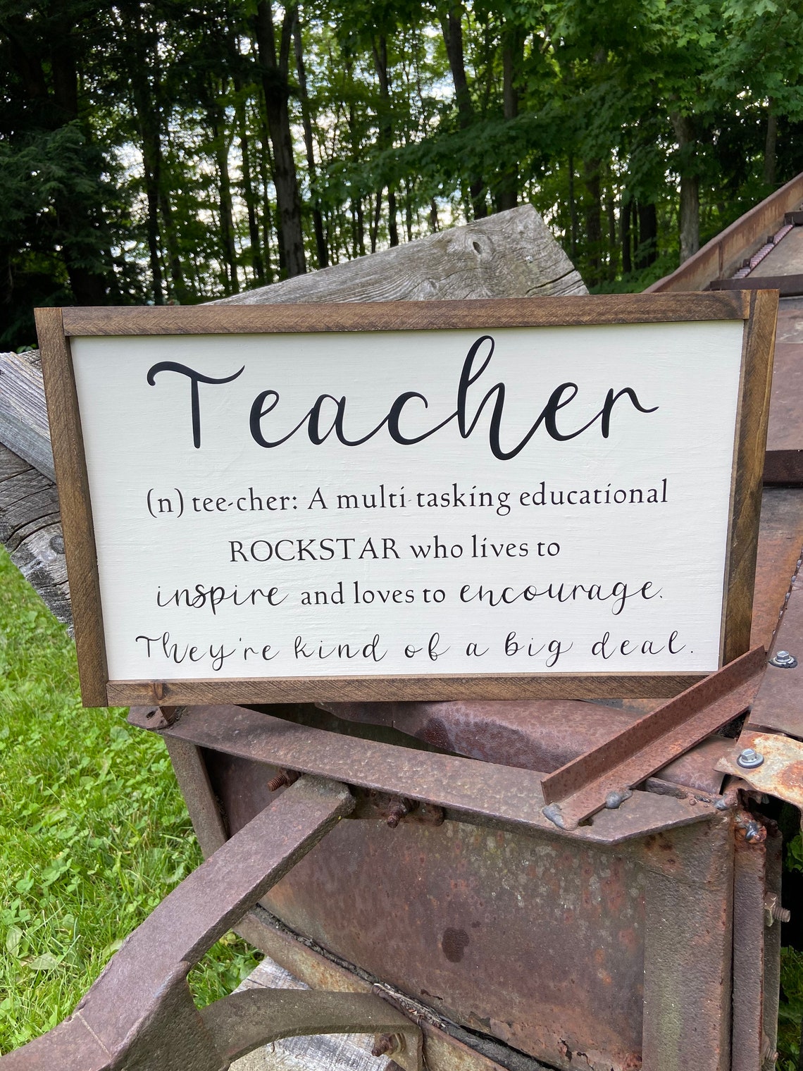 Large Classroom Sign Teacher Definition Sign Wood Sign for - Etsy