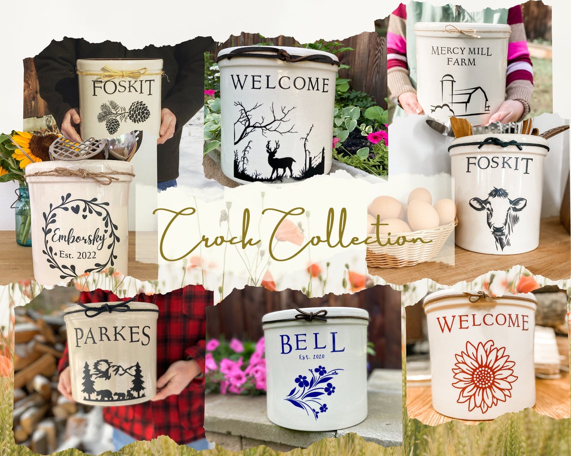 Personalized Kitchen Utensil Crock Utensil Holder 1 Gallon - Etsy