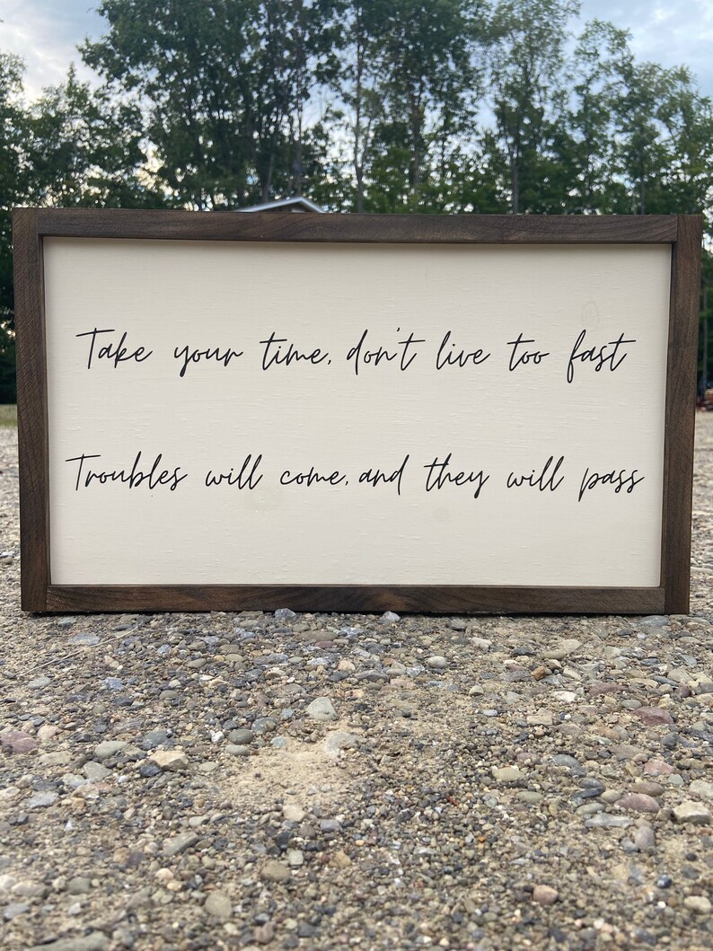 Song Lyrics Sign Large Wood Sign Simple Man Lyrics - Etsy