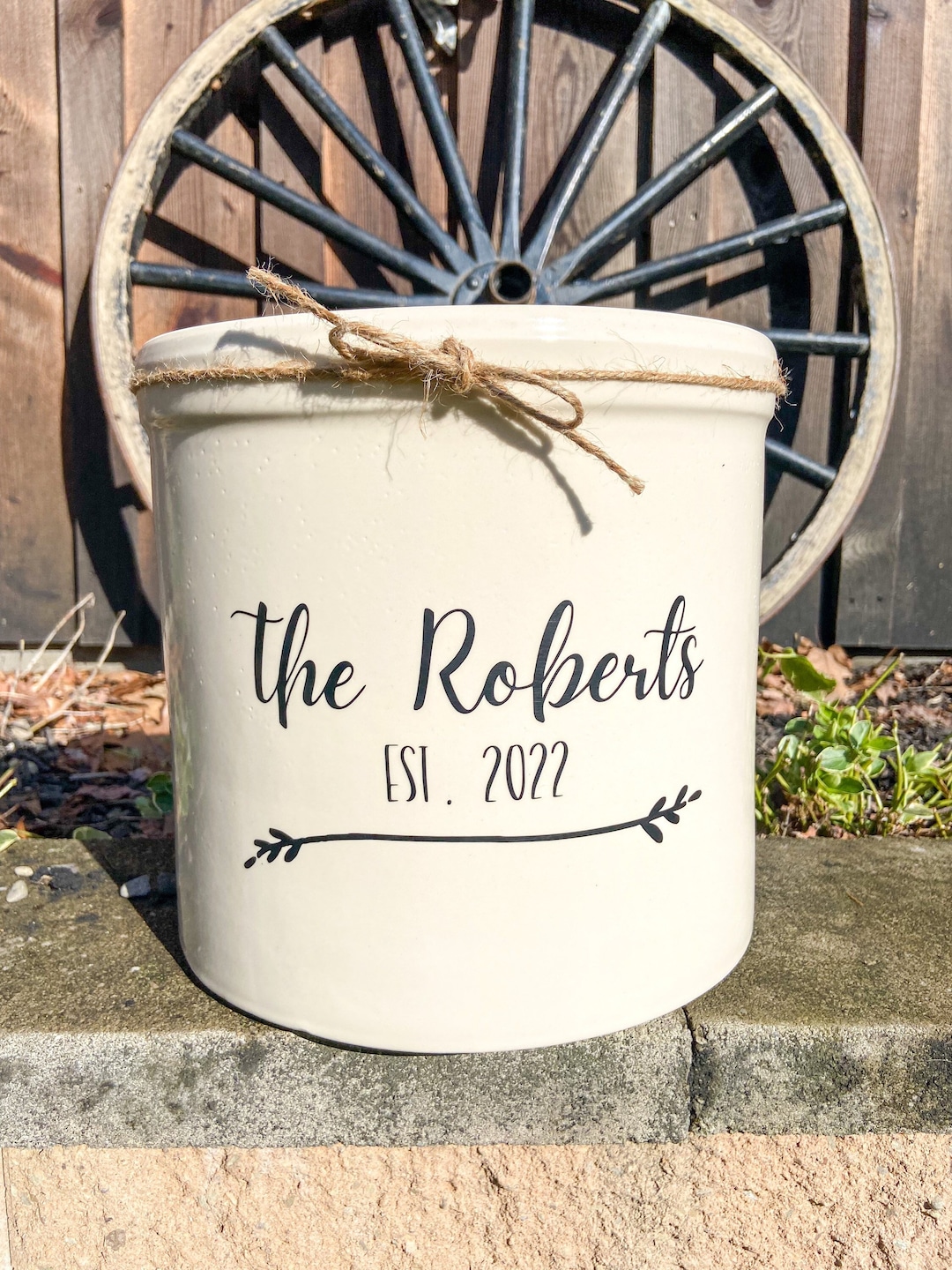 Personalized 2 Gallon Stoneware Crock: USA Made Couples Gift - Etsy