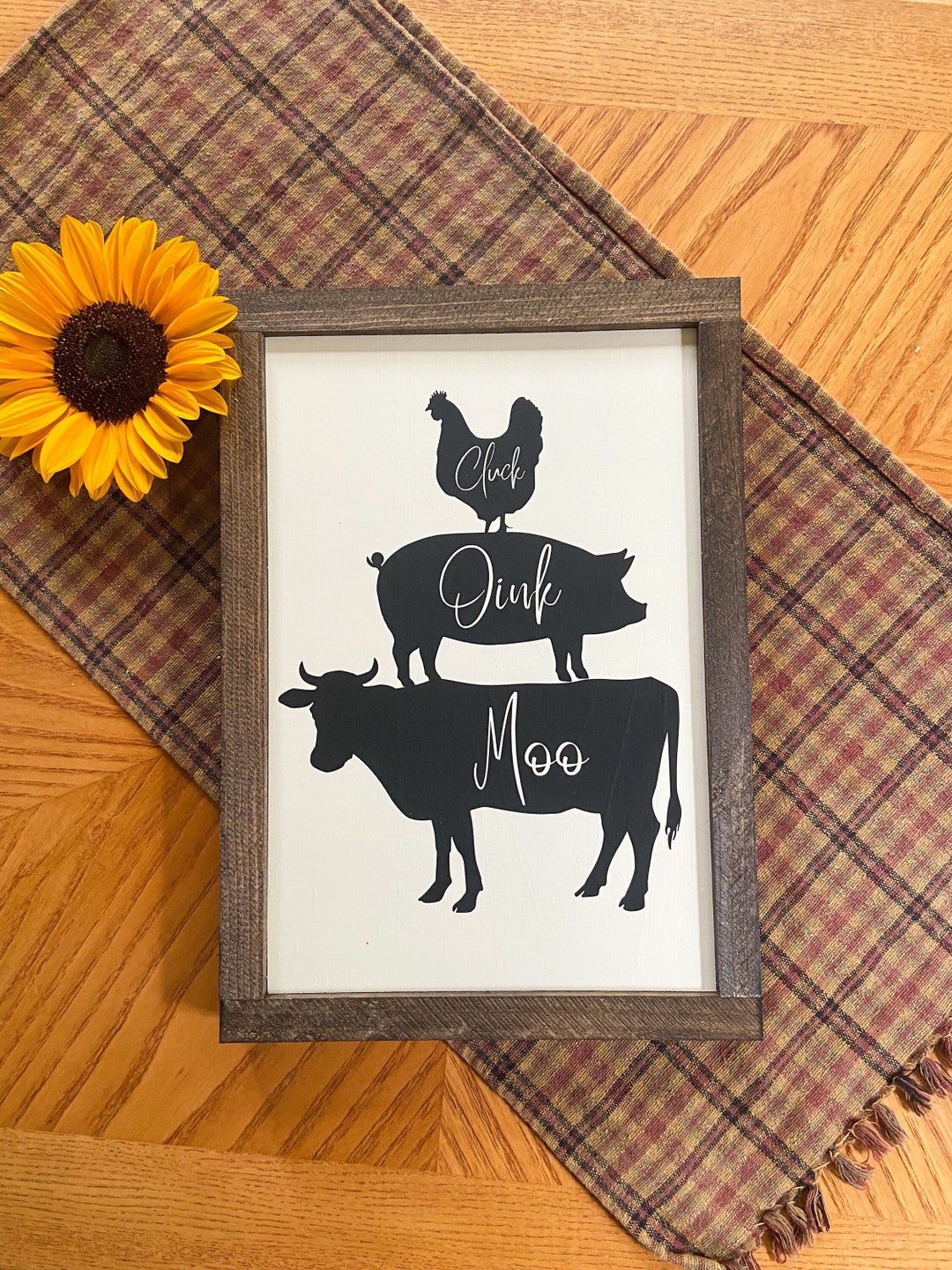 Farm Animal Sign, Cow Pig Chicken Sign, Cow Decor, Pig Decor, Chicken ...