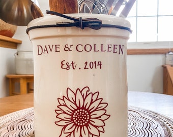 Personalized Kitchen Utensil Crock Utensil Holder 1 Gallon | Etsy