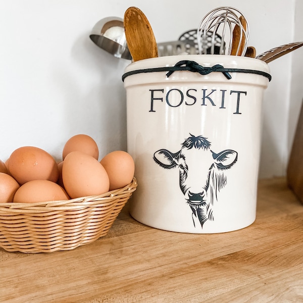 Utensil Crock - Etsy