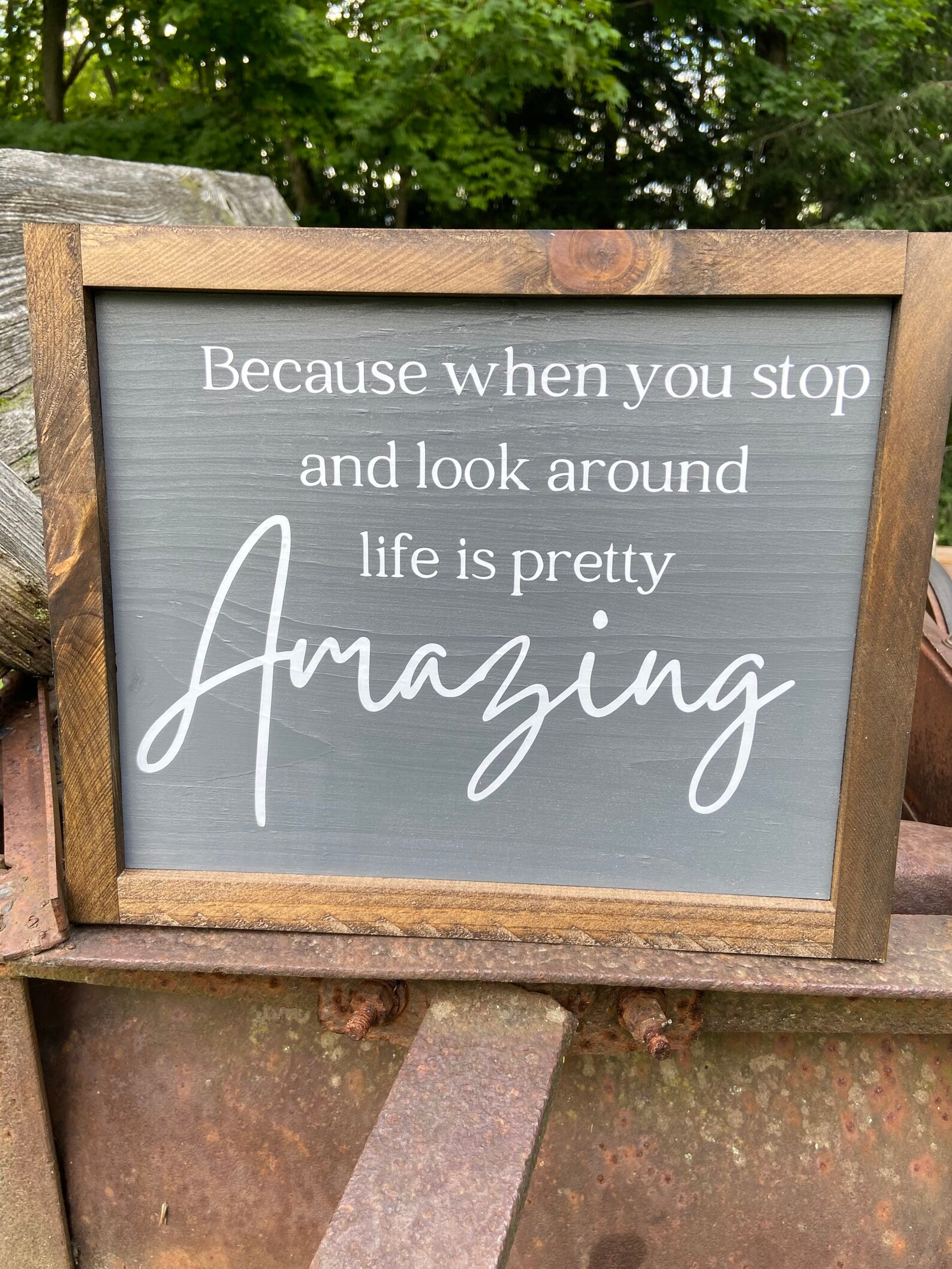 Positive Quote Sign, Life is Pretty Amazing Sign, Large Inspirational ...