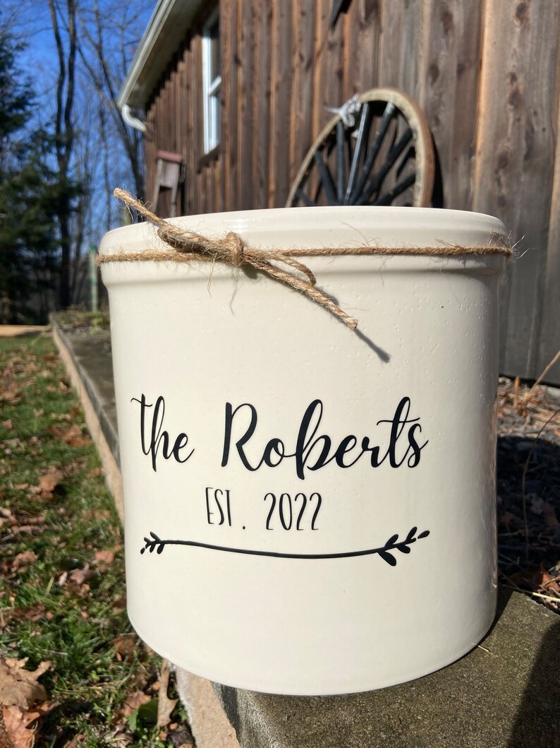 Personalized 2 Gallon Stoneware Crock: USA Made Couples Gift - Etsy