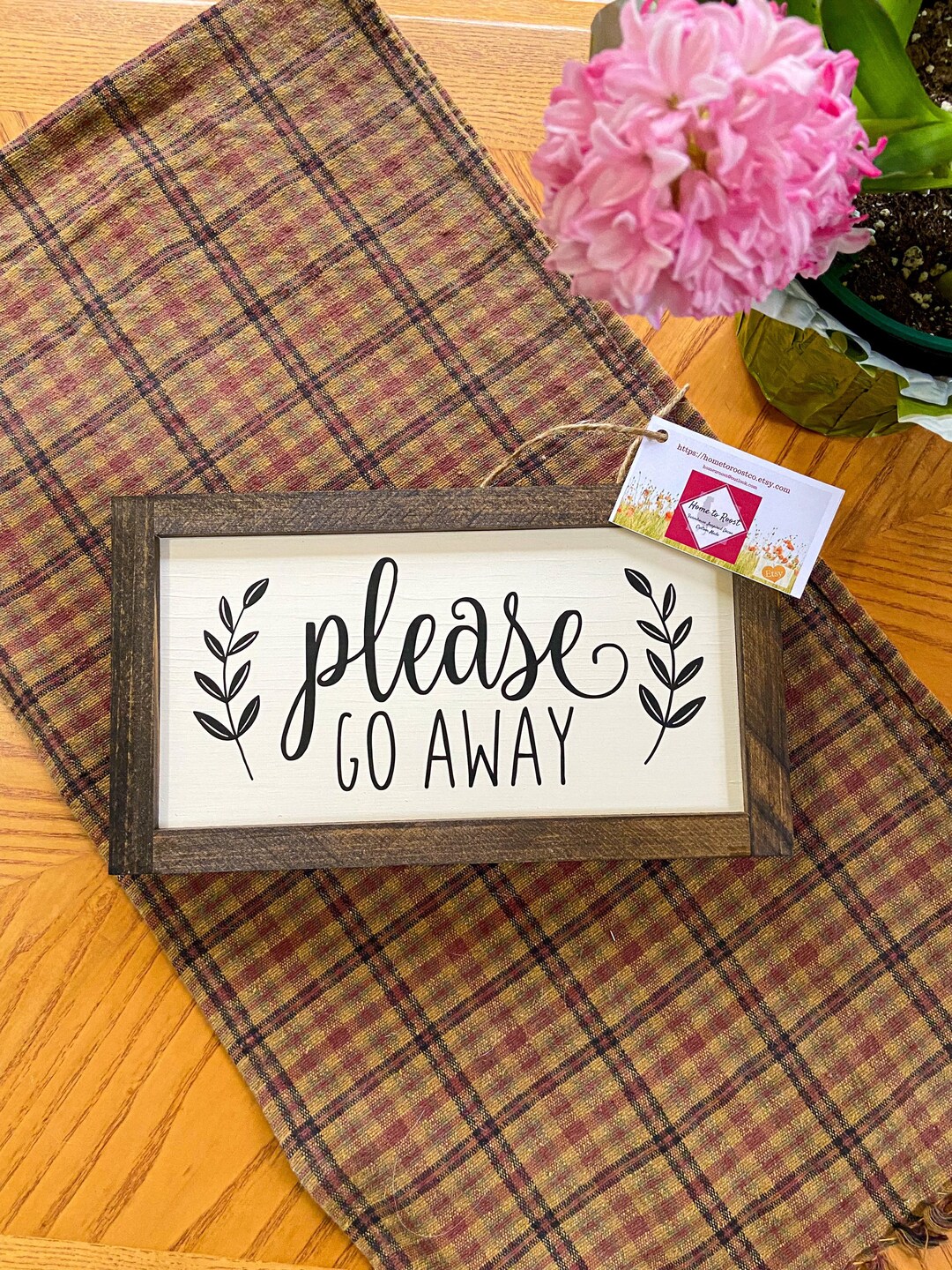 Funny Welcome Sign, Please Go Away Door Sign, Farmhouse Welcome Sign ...