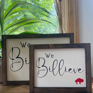 Buffalo Bills Sign: "we Billieve" - Football Fan Gift - Etsy