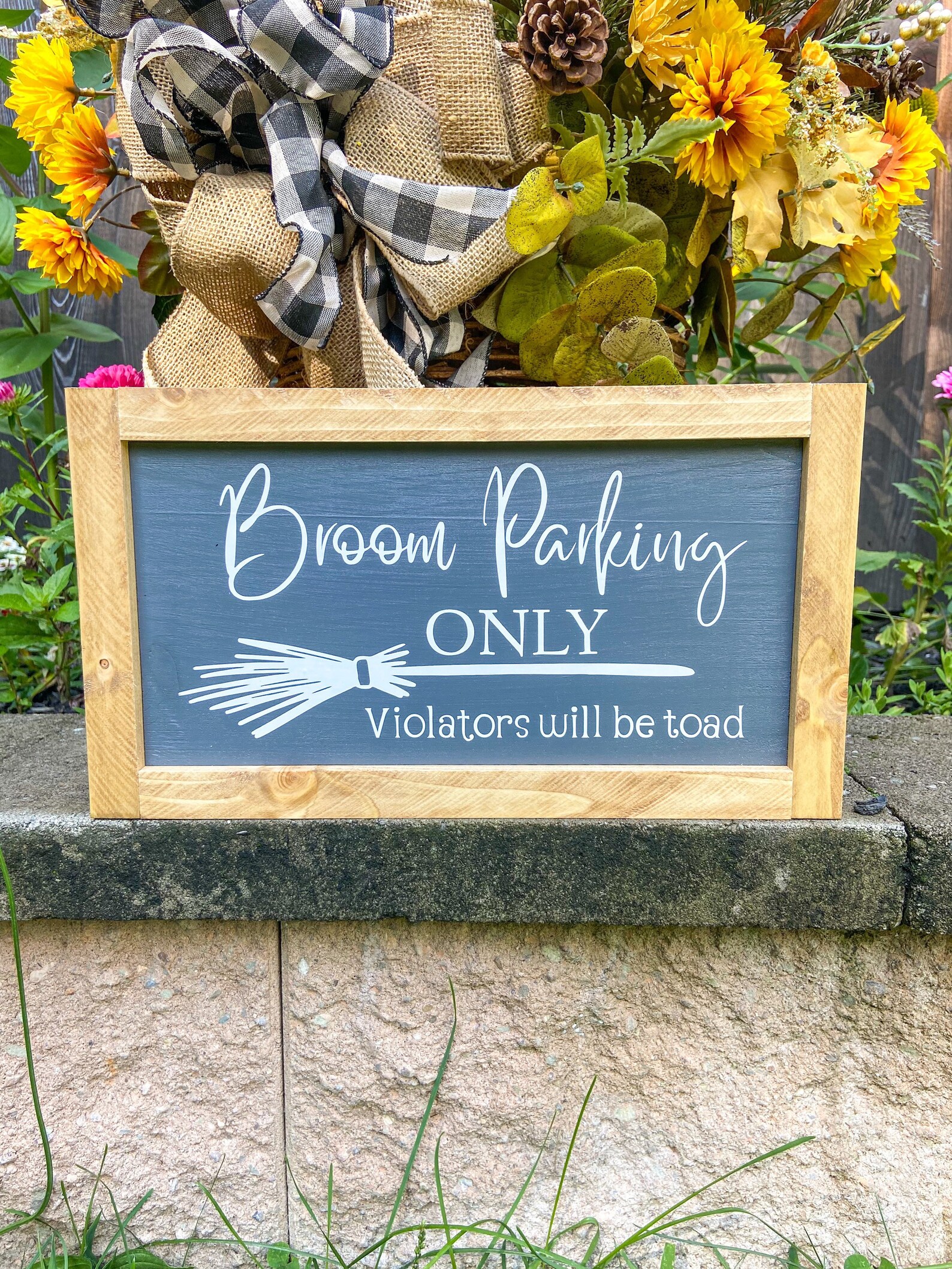 Broom Parking Sign Funny Witch Decor Funny Halloween Sign - Etsy