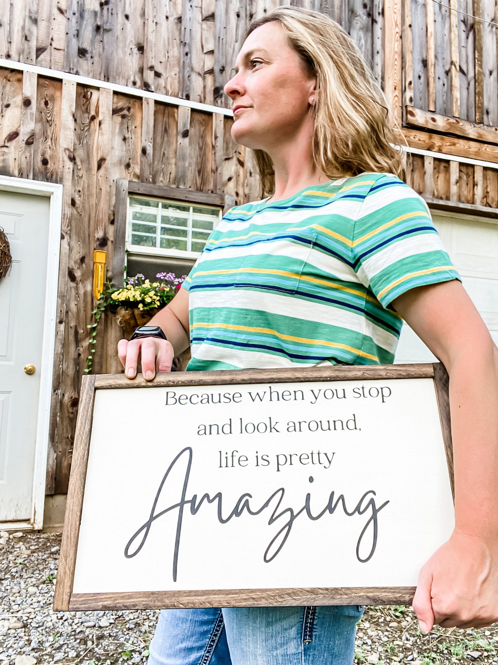 Positive Quote Sign, Life is Pretty Amazing Sign, Large Inspirational ...