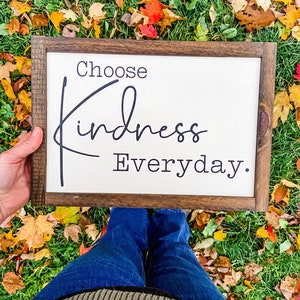Choose Kindess Sign, Farmhouse Style Kindness Sign, Large Wood Sign ...