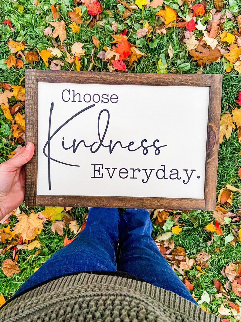 Choose Kindess Sign Farmhouse Style Kindness Sign Large Wood | Etsy