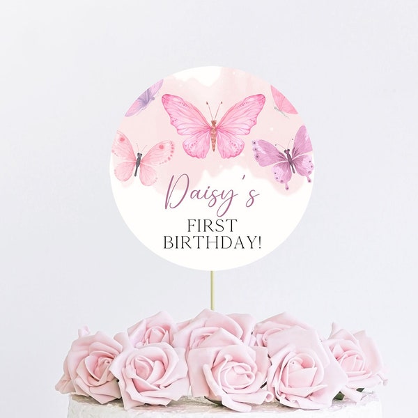 Printable Butterfly Cake Topper - Etsy