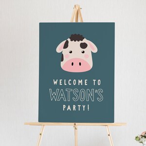Editable Welcome Sign Template for a Barnyard Themed 1st Birthday Party ...