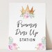 Editable Princess Party Sign Template, Princess Dress up Station Party ...