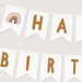 Boho Rainbow Happy Birthday Banner, Boho Rainbow Birthday Party ...