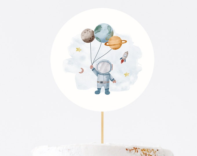 Printable Space Cake Topper Space Centerpieces Space Birthday Party ...