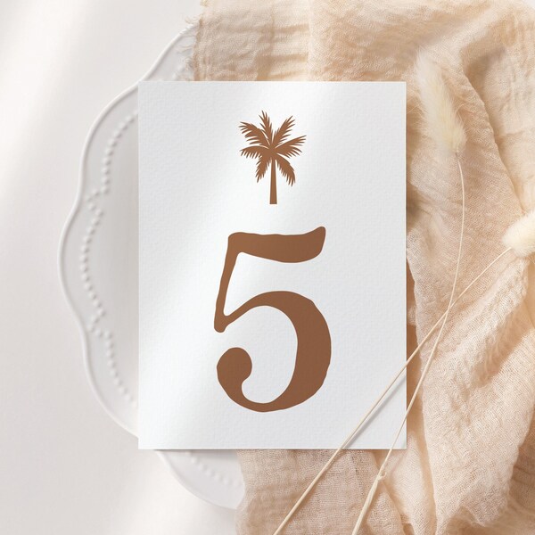 Palm Tree Table Number - Etsy