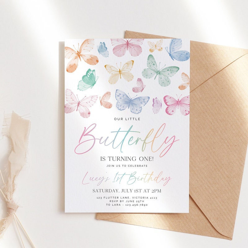 Butterfly Invitation - Etsy