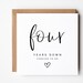 Happy 4th Anniversary Card, Four Years Down Forever to Go, Editable ...