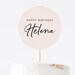 Editable Cake Toppers, Pink Printable Cake Topper Template, Instant ...