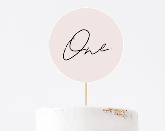 Editable Cake Toppers Pink Printable Cake Topper Template - Etsy
