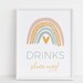 Rainbow Drinks Table Sign INSTANT DOWNLOAD Printable Table Party Sign ...