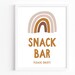 Rainbow Snack Bar Sign INSTANT DOWNLOAD Printable Table Party Food Sign ...