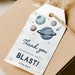 Editable Outer Space Favor Tags Space Birthday Thank You Label ...