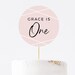 Editable Cake Toppers, Pink Printable Cake Topper Template, Instant ...
