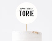 Editable Cake Toppers Simple Printable Cake Topper Template - Etsy