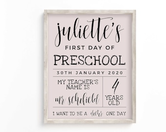 First Day of Prep Sign, Printable First Day Sign, Editable Back to ...