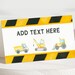 Construction Themed Food Labels Editable Template, Printable Buffet ...