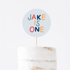Editable Cake Toppers, Rainbow Printable Cake Topper Template, Instant ...