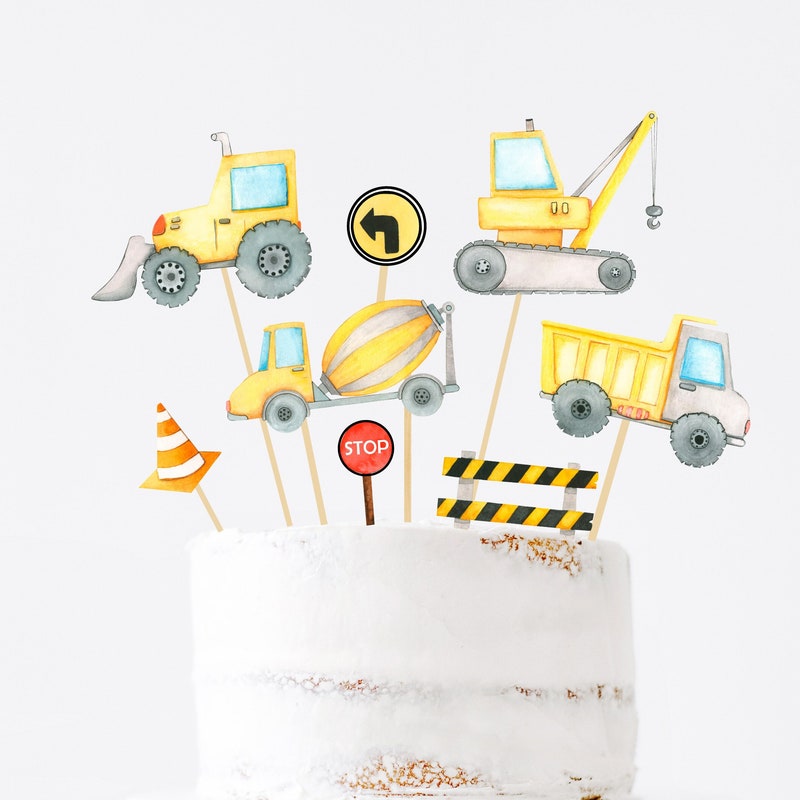 Construction Cake Topper - Etsy