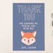 Fox Thank You Card INSTANT DOWNLOAD Personalised Thank You Note ...