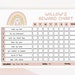 Editable Kids Rewards Chart Template, Pastel Rainbow Printable Chart ...