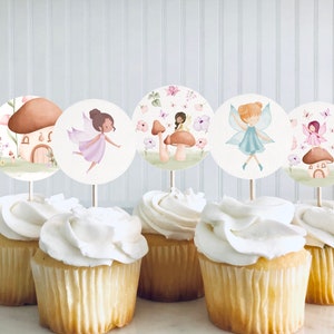 Fairy Cupcake Toppers, Editable Printable Magical Enchanted Forest ...