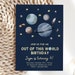 Editable Out of This World Birthday Invitation Outer Space Planets ...