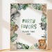 Safari Table Sign Party Favors, 8x10 Editable Printable DIY Jungle ...